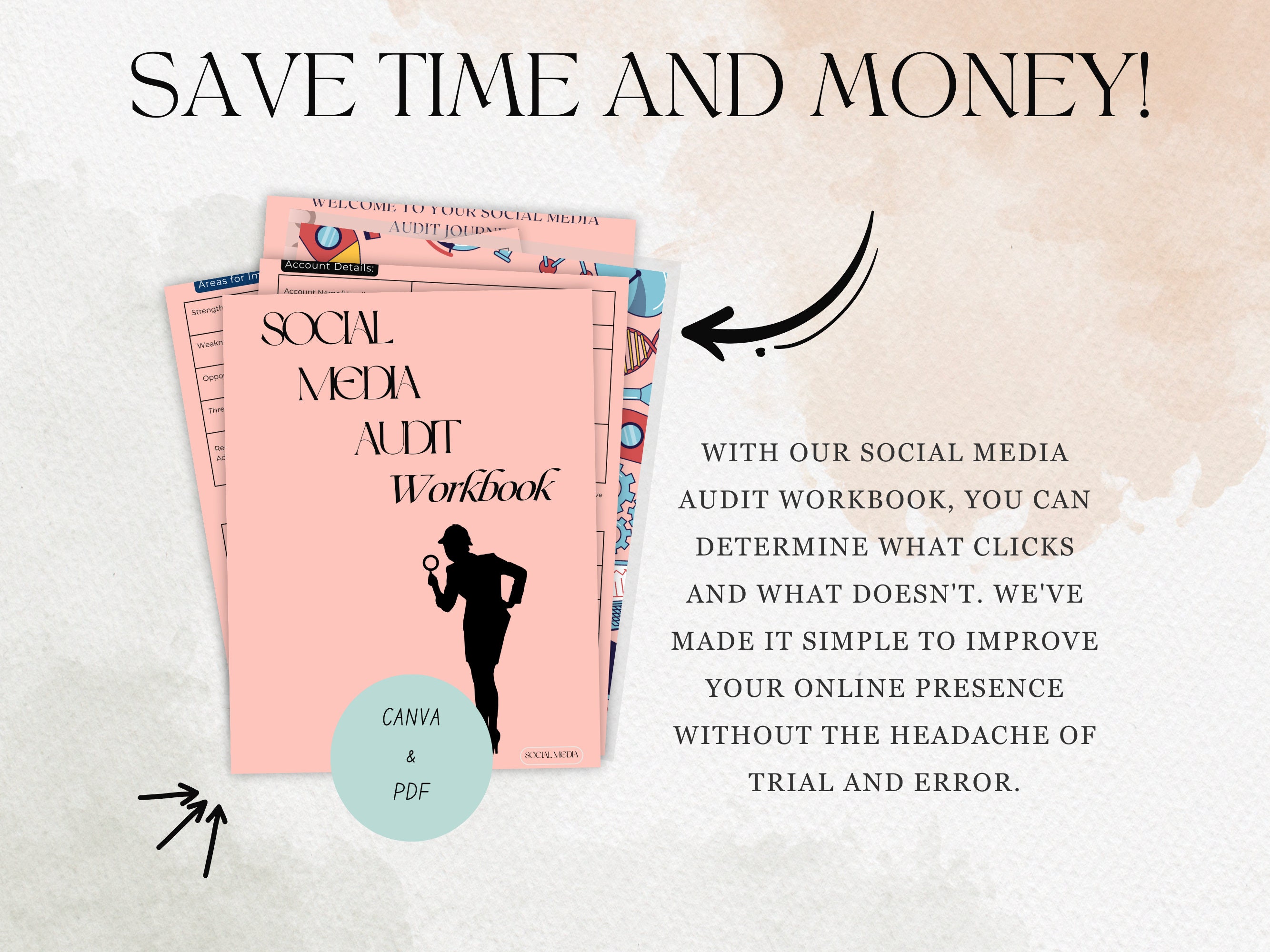 Editable Social Media Audit Template Aesthetic Social Media Audit ...