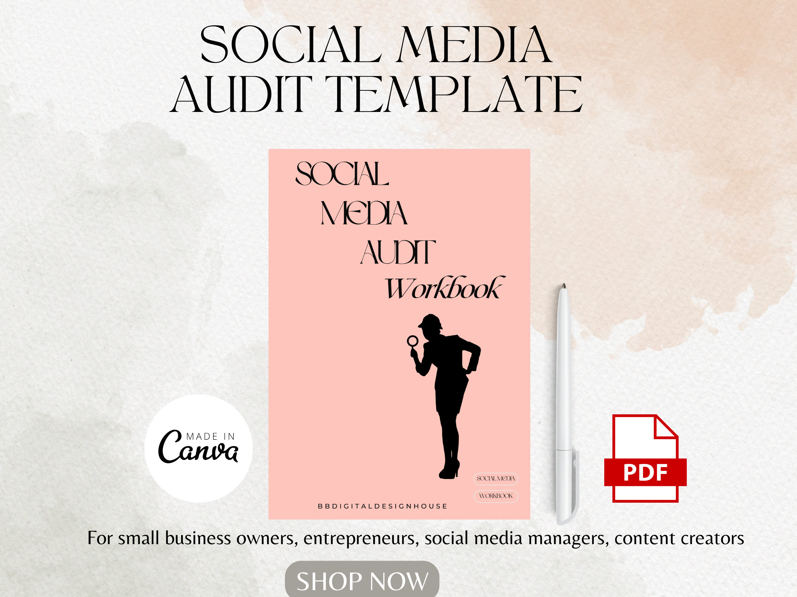 Editable Social Media Audit Template Aesthetic Social Media Audit ...