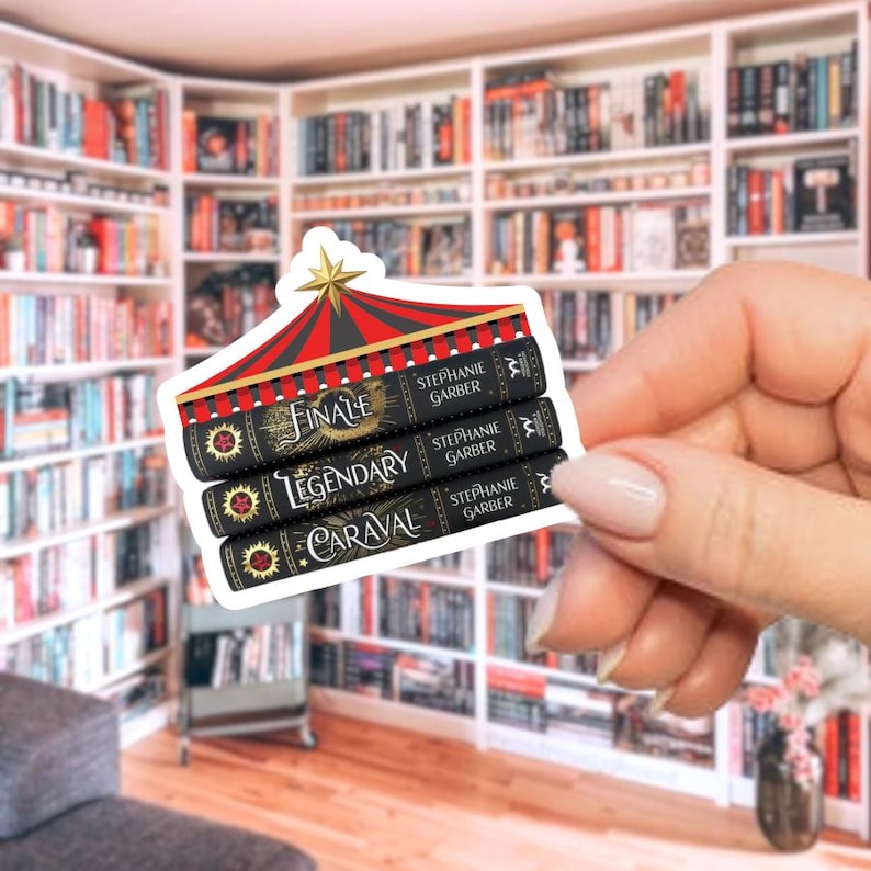 Caraval Book Stack Sticker, Caraval Stickers, Caraval Series Stickers ...