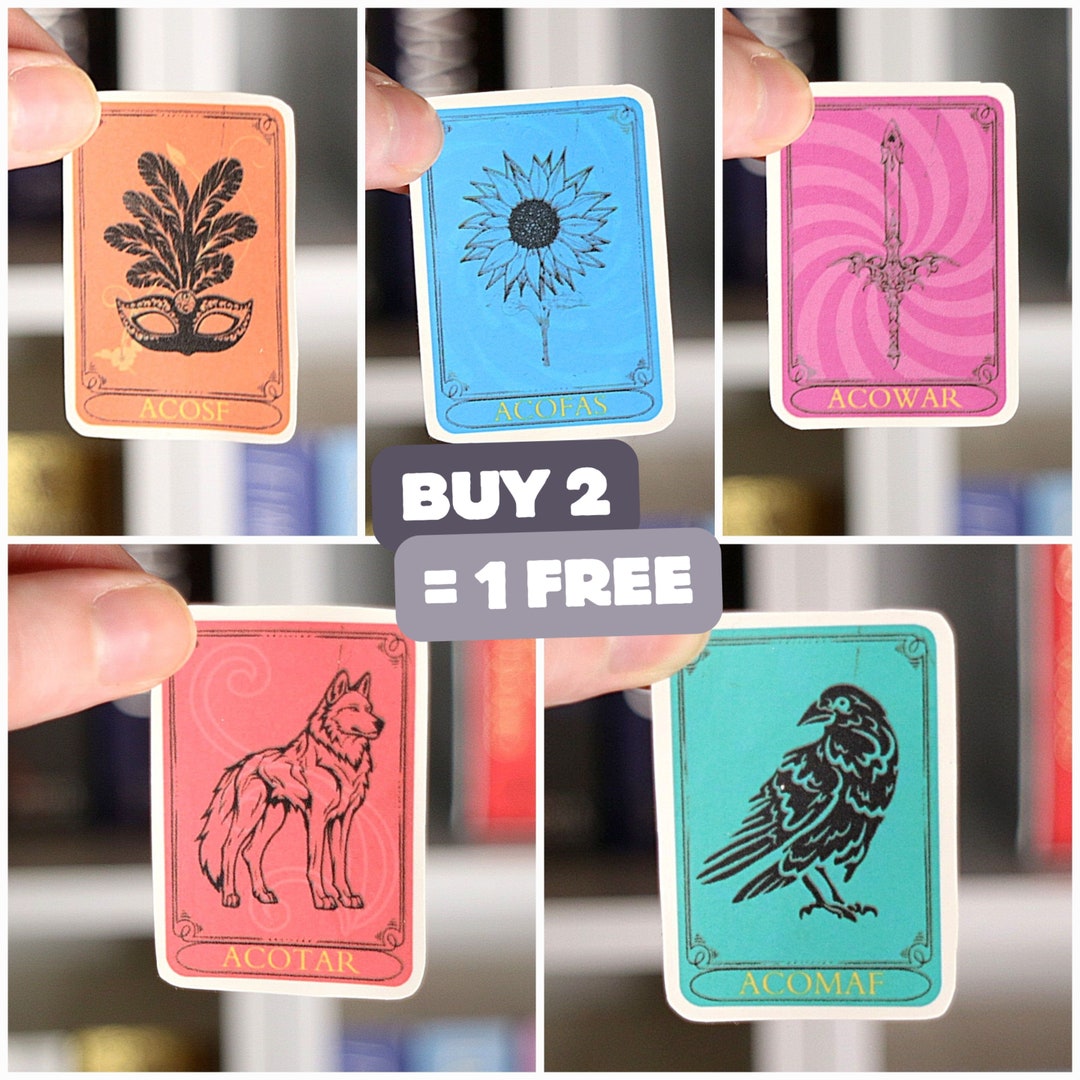ACOTAR Tarot Card Stickers, ACOTAR Stickers, ACOMAF Sticker, Acowar ...