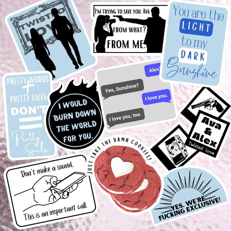 Twisted Love Stickers, Twisted Series Stickers, Ava and Alex, Twisted ...