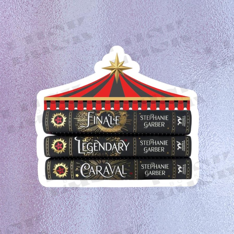 Caraval Book Stack Sticker, Caraval Stickers, Caraval Series Stickers ...