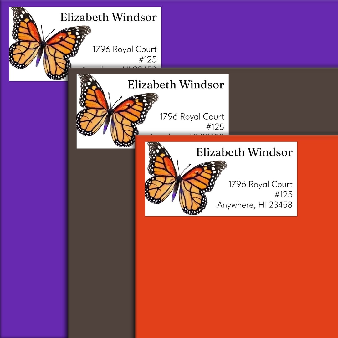 Butterfly Address Labels Personalized Return Address Labels With ...