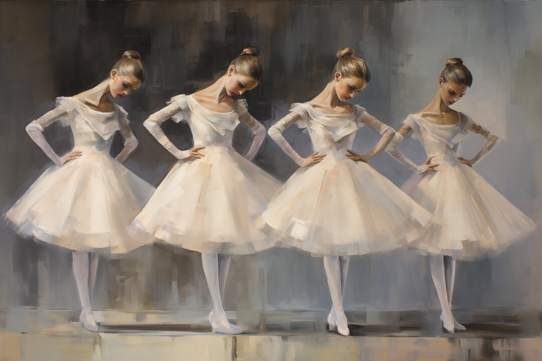 Four Ballet Dancers DIGITAL ART PRINT Classical Theatre Tutu Theatre ...