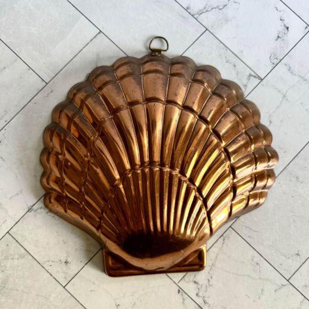 Vintage Copper Scallop Clam Shell Mold Wall Hanging 8 French Country ...