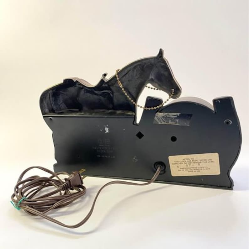 Vintage Mastercraft Electric Clock With Horse and Lucky Horseshoe ...