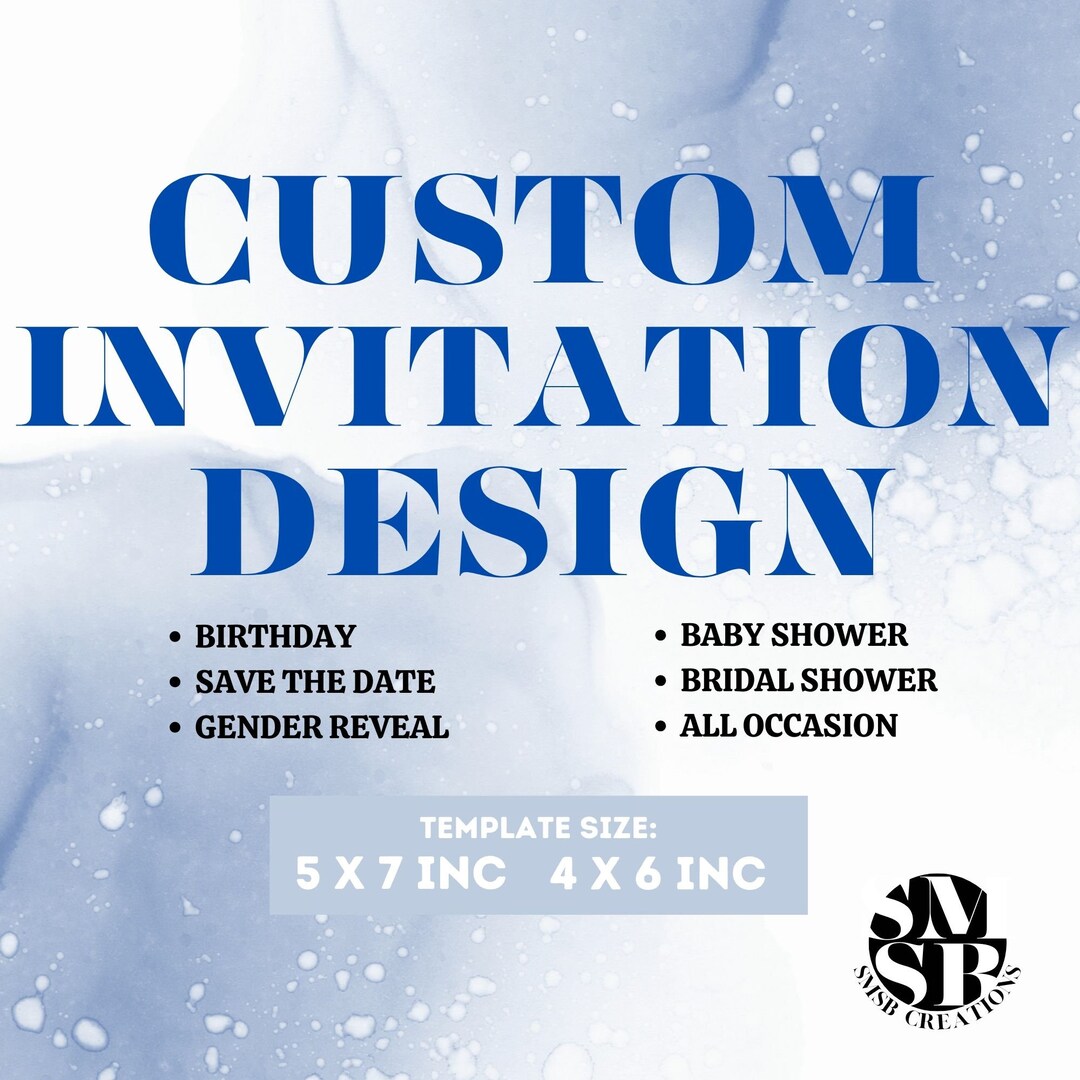 Custom Invitation Template, Custom Template for All Occasions ...