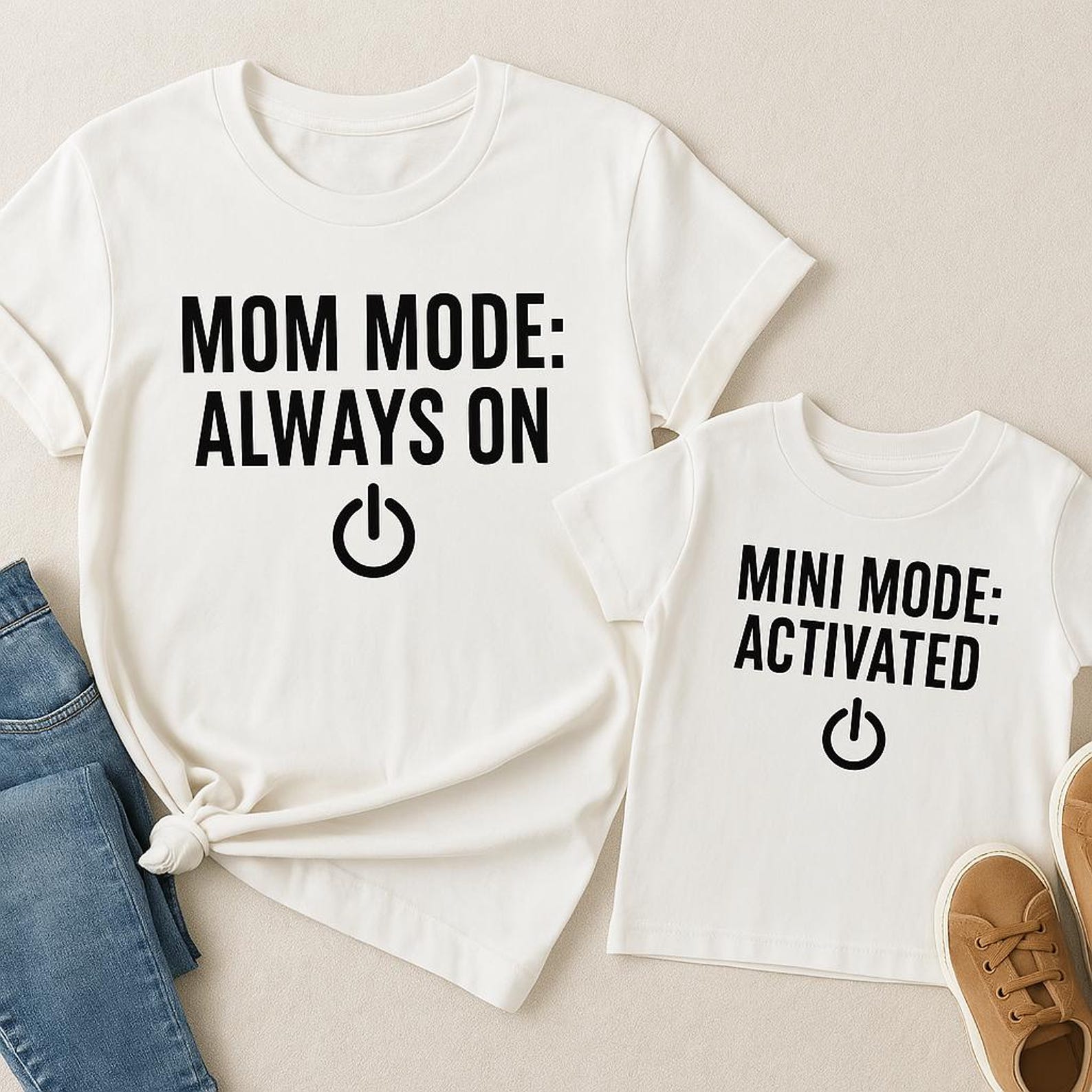 Mom + Mini Mode PNG Bundle | Matching Shirt Design | Editable Canva ...