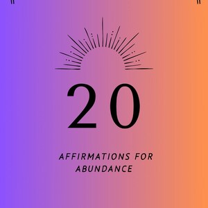 20 Printable Affirmation Cards for Abundance I Am Affirmations for Attracting Abundance ...