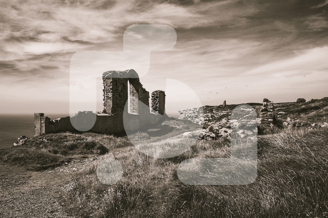 Poldark - Matte Unframed Landscape Photography Print of Botallack in ...