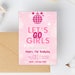 Pink 'let's Go Girls' Party Invitation - Glamorous and Groovy ...