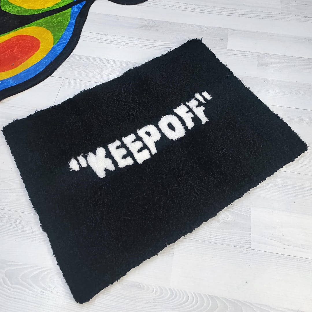Keep off Rug, Tufted Rug, Black Keep Off,fan Carpet, Area Rug,designer ...