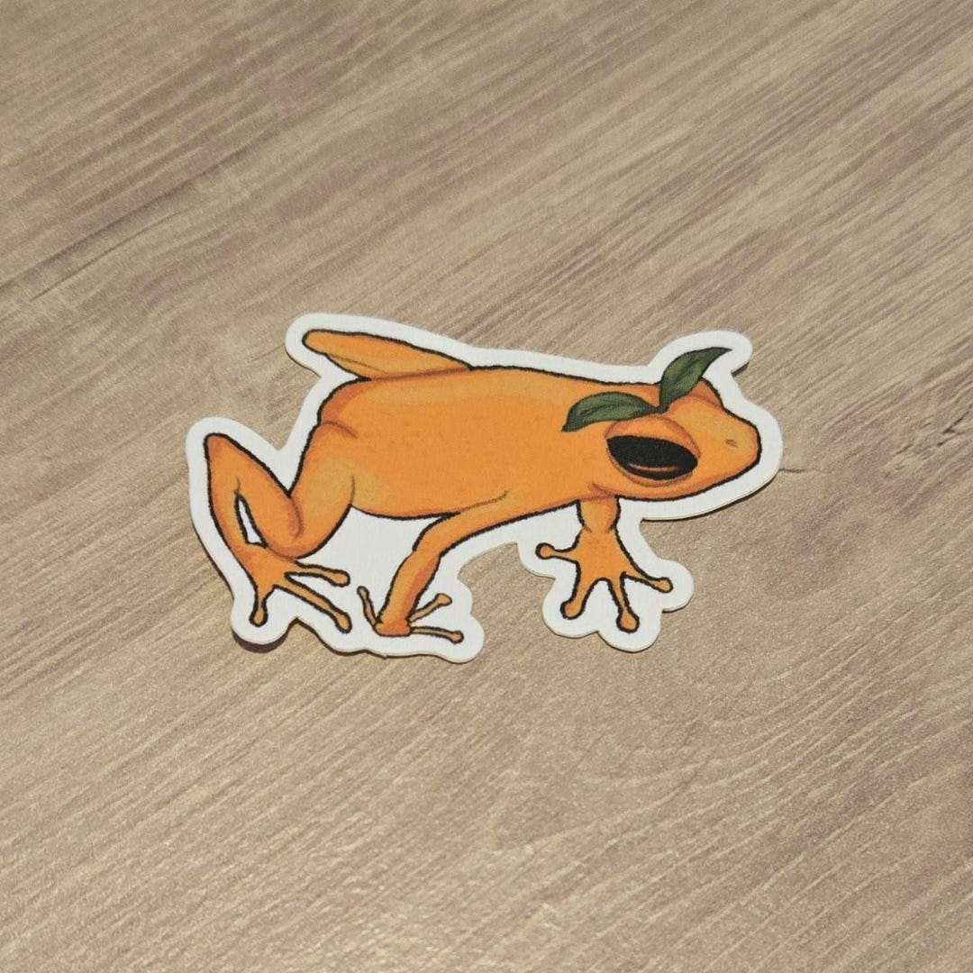 Orange Frog Sticker - Etsy