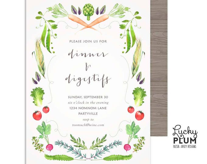 Farm to Table Invitation / Farm to Fork Invitation / Farmers Market ...