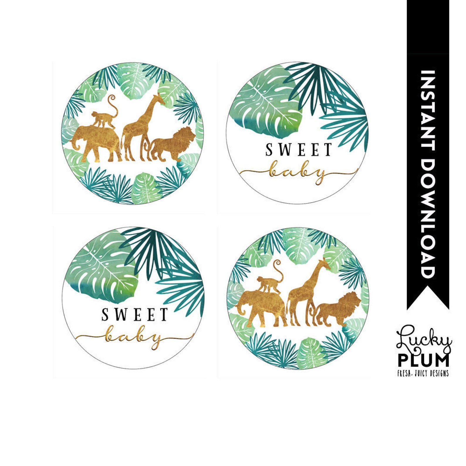 Safari Favor Tag / Safari Gift Tag / Safari Thank You Tag / | Etsy