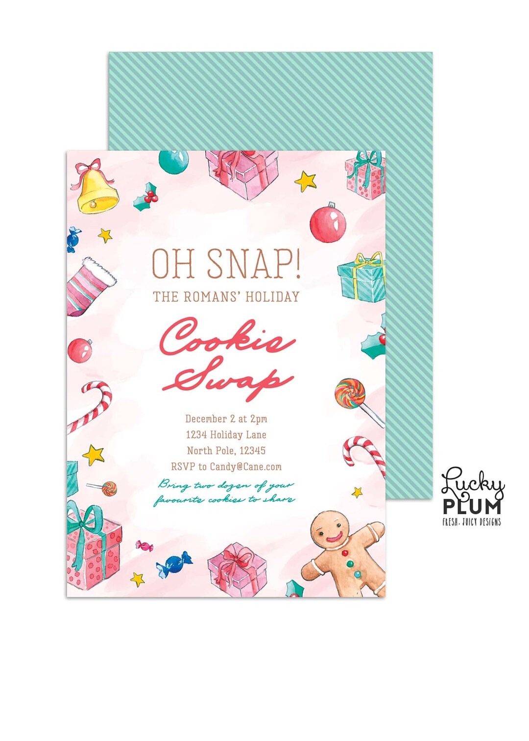 Holiday Cookie Swap Invitation / Christmas Cookie Exchange Invite ...