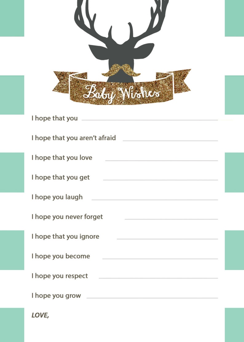 Deer Baby Shower Bingo / Woodland Forest Animal Bingo / Bingo | Etsy