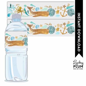 Whale Favor Tag / Whale Thank You Tag / Whale Gift Tag / Nautical Ocean ...