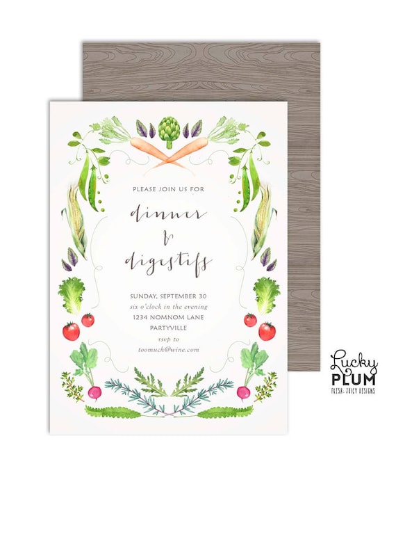 Farm to Table Invitation / Farm to Fork Invitation / Farmers - Etsy