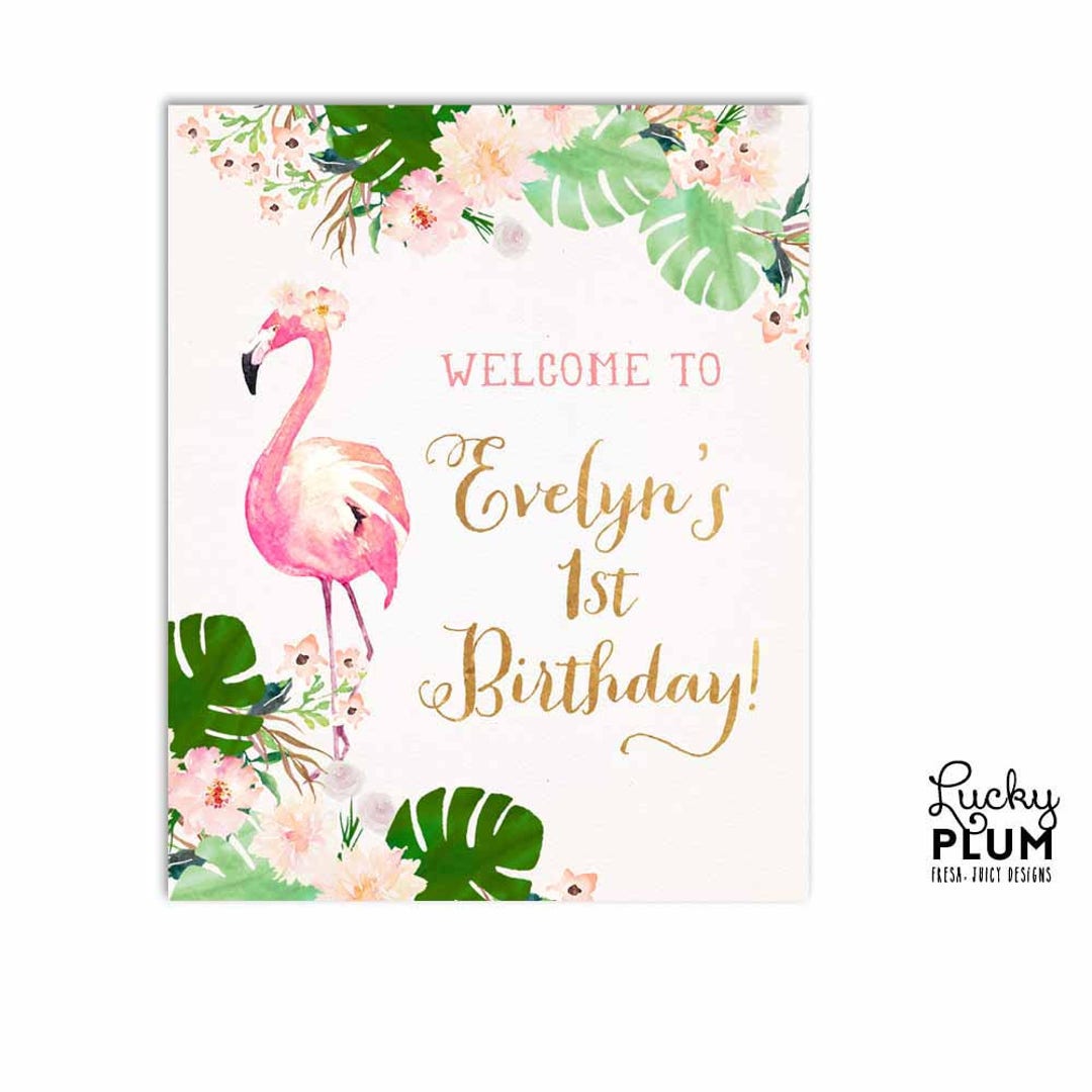 Flamingo Welcome Sign / Tropical Welcome Sign / Flamingo Welcome Sign ...