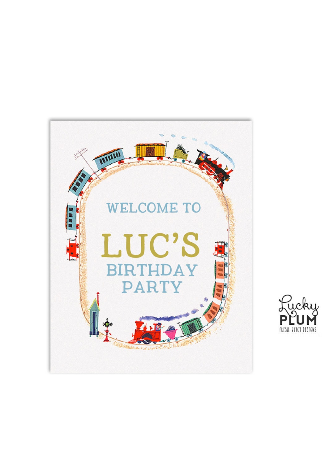Train Welcome Sign / Train Birthday Sign / Train Birthday Poster ...