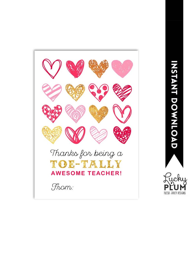 Valentine's Teachers Gift / Mani Thanks Teacher's | Etsy