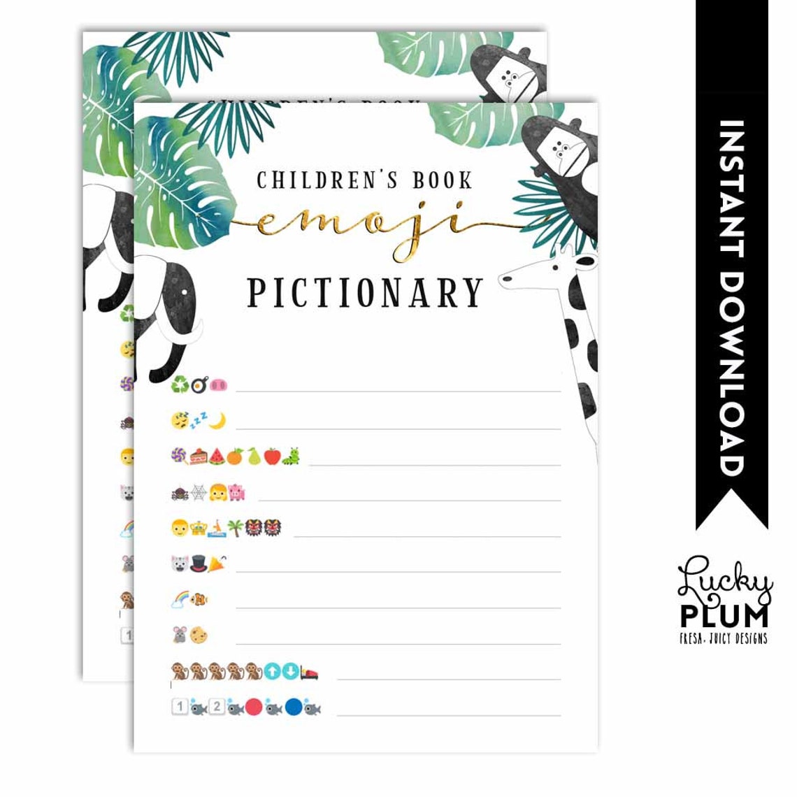Jungle Children's Book Emoji Pictionary / Safari - Etsy