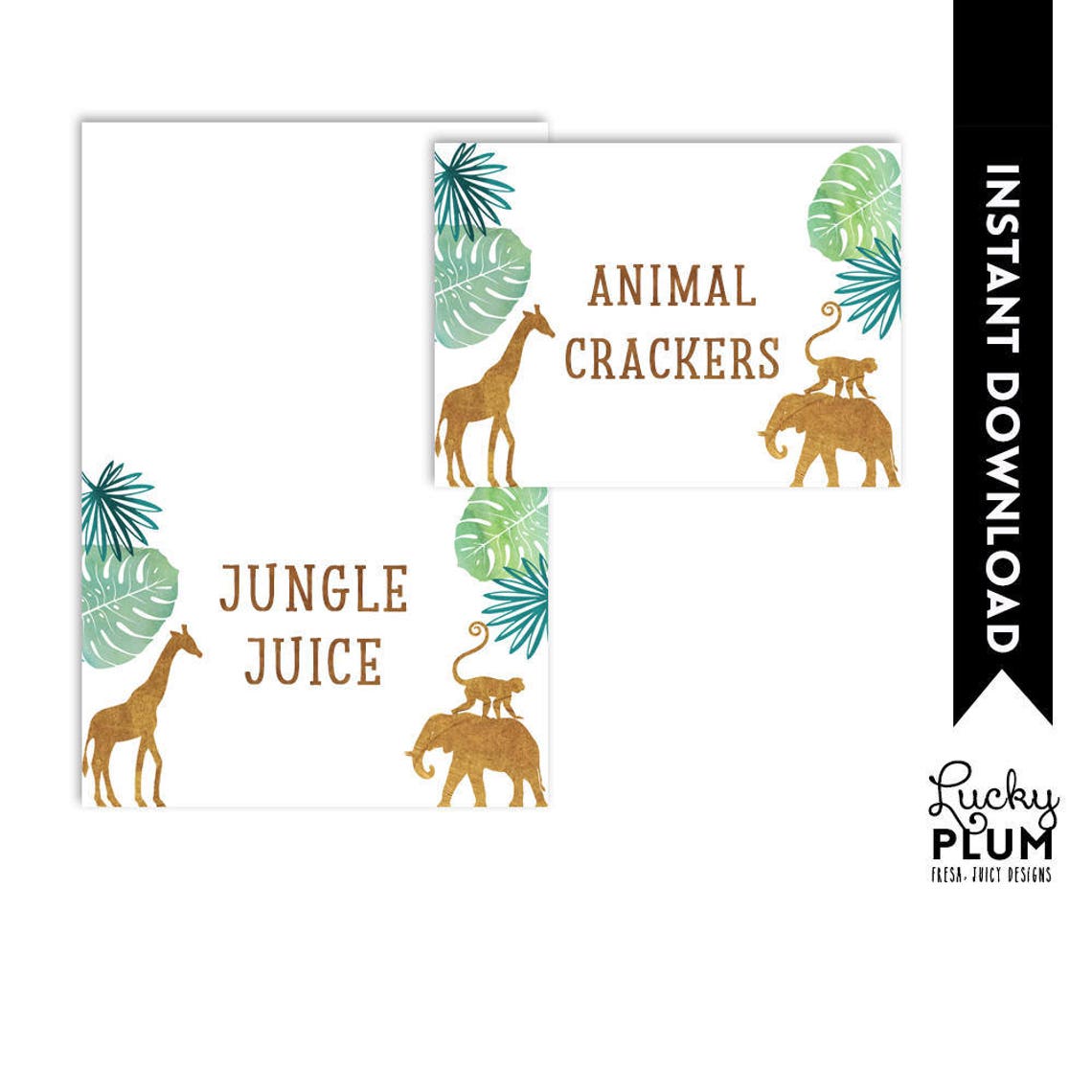 Safari Favor Tag / Safari Gift Tag / Safari Thank You Tag / - Etsy