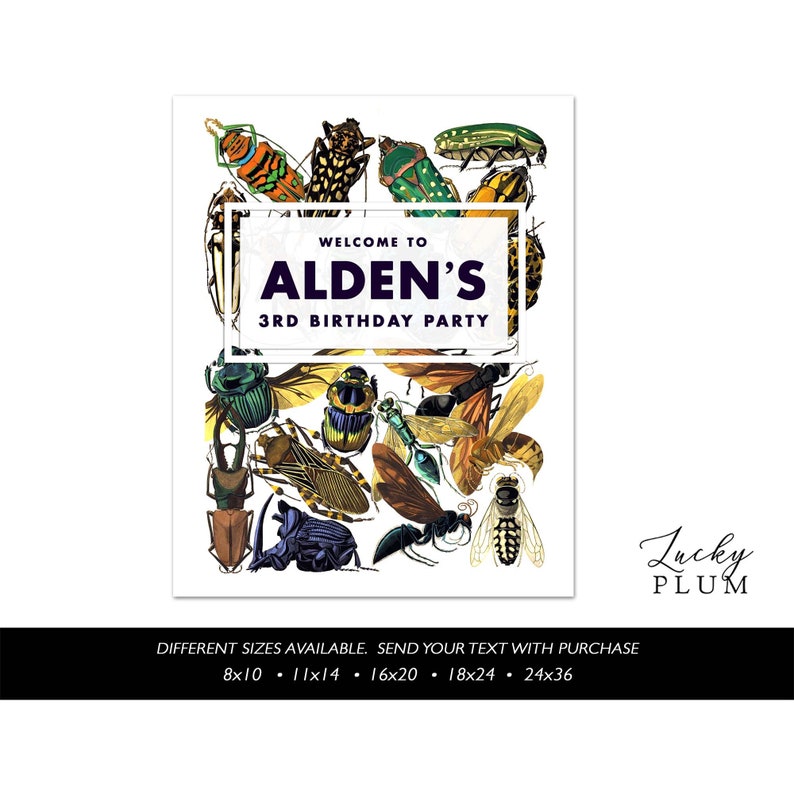 Insect Happy Birthday Banner / Bug Banner / Bee Ant Beetle | Etsy