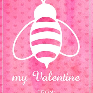 Bee My Valentine Printable / Be Mine Valentine Printable / Valentine ...