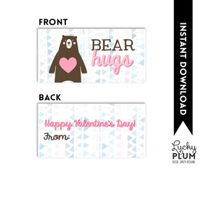 Bear Hugs Valentine Printable / Gummy Bear Valentine Printable ...