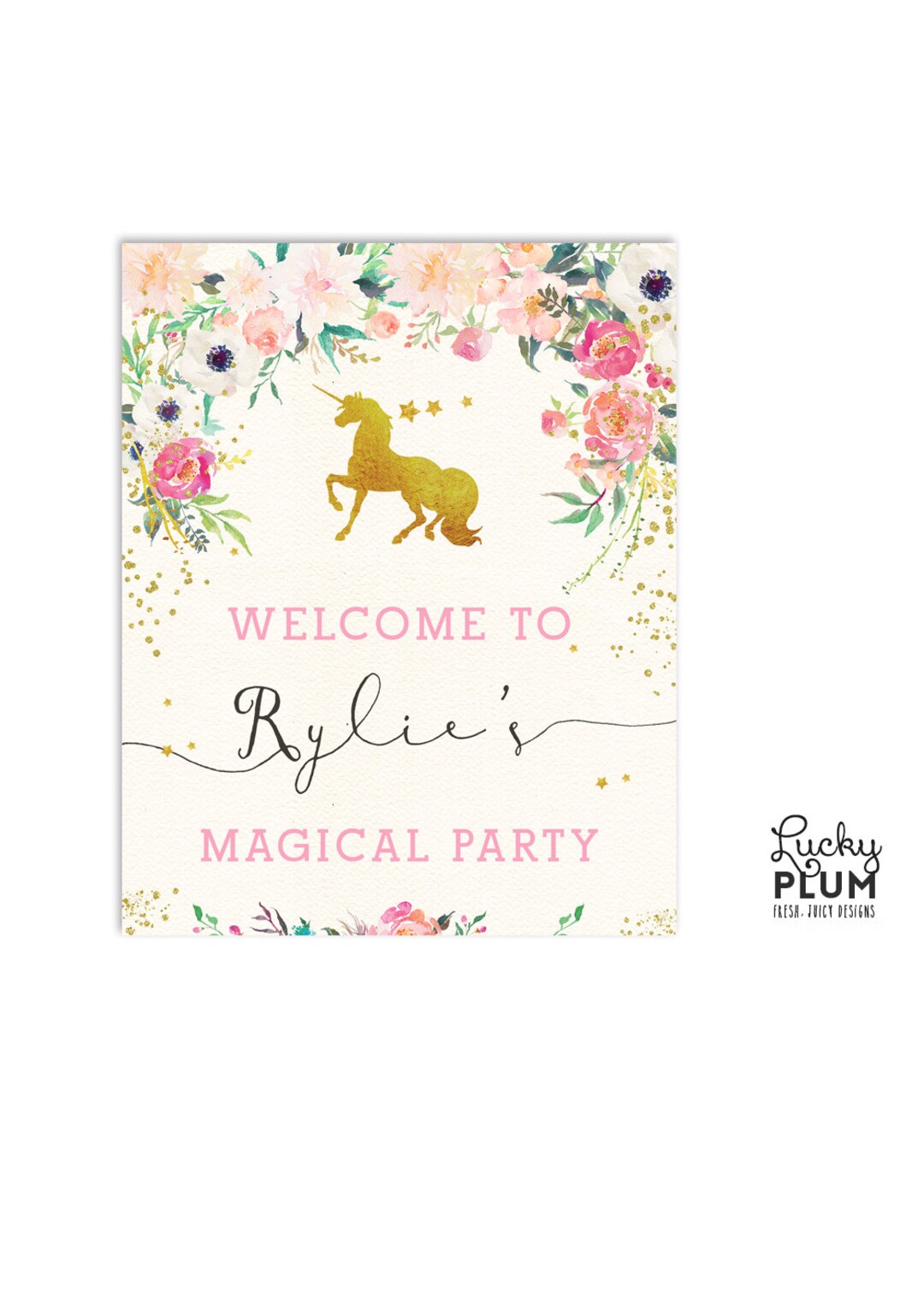 Unicorn Welcome Sign / Horse Welcome Sign / My Little Pony Welcome Sign ...