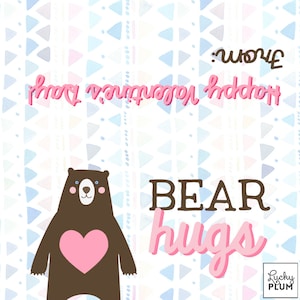 Bear Hugs Valentine Printable / Gummy Bear Valentine Printable ...