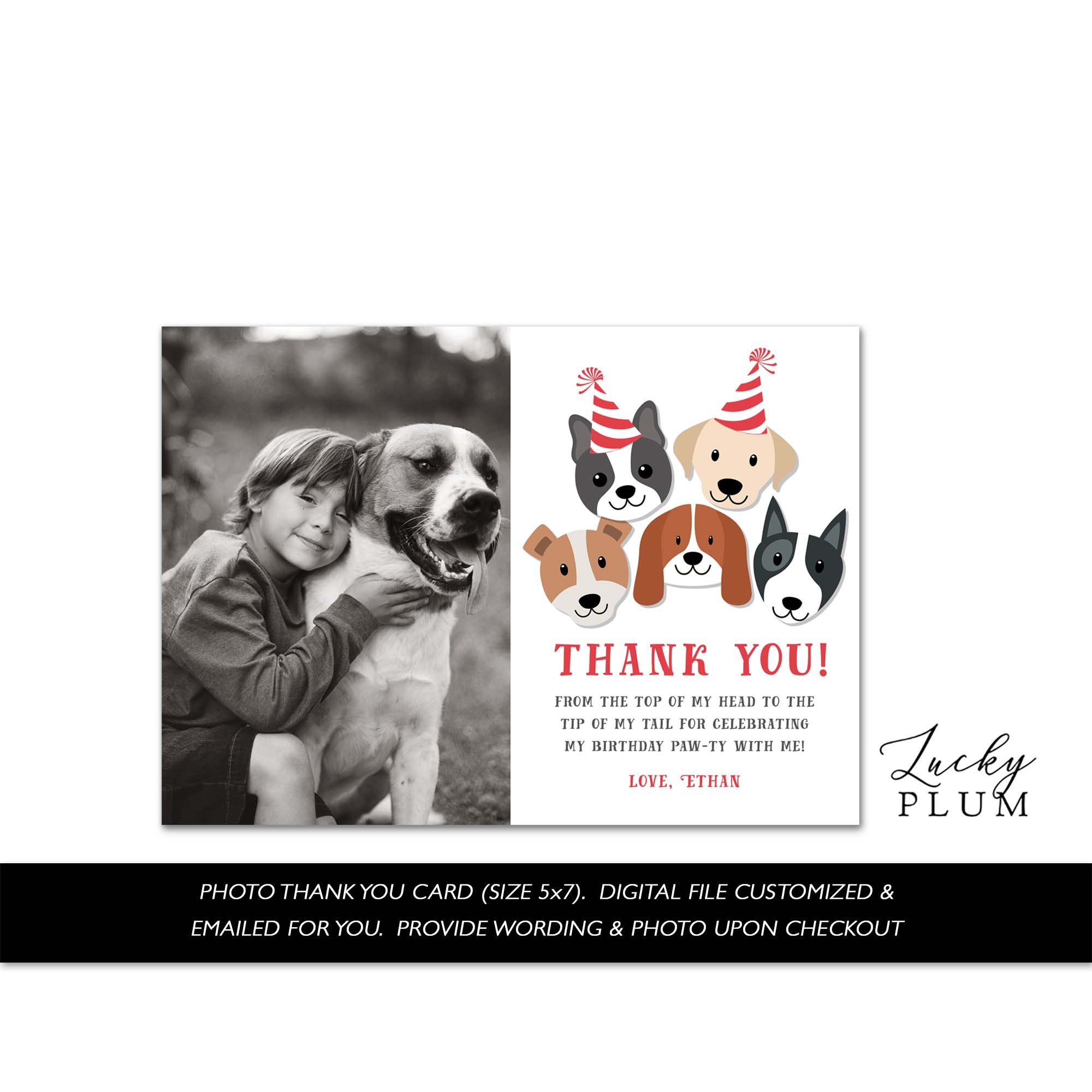 Dog Thank You Note Card / Puppy Thank You Note Card / Doggie | Etsy