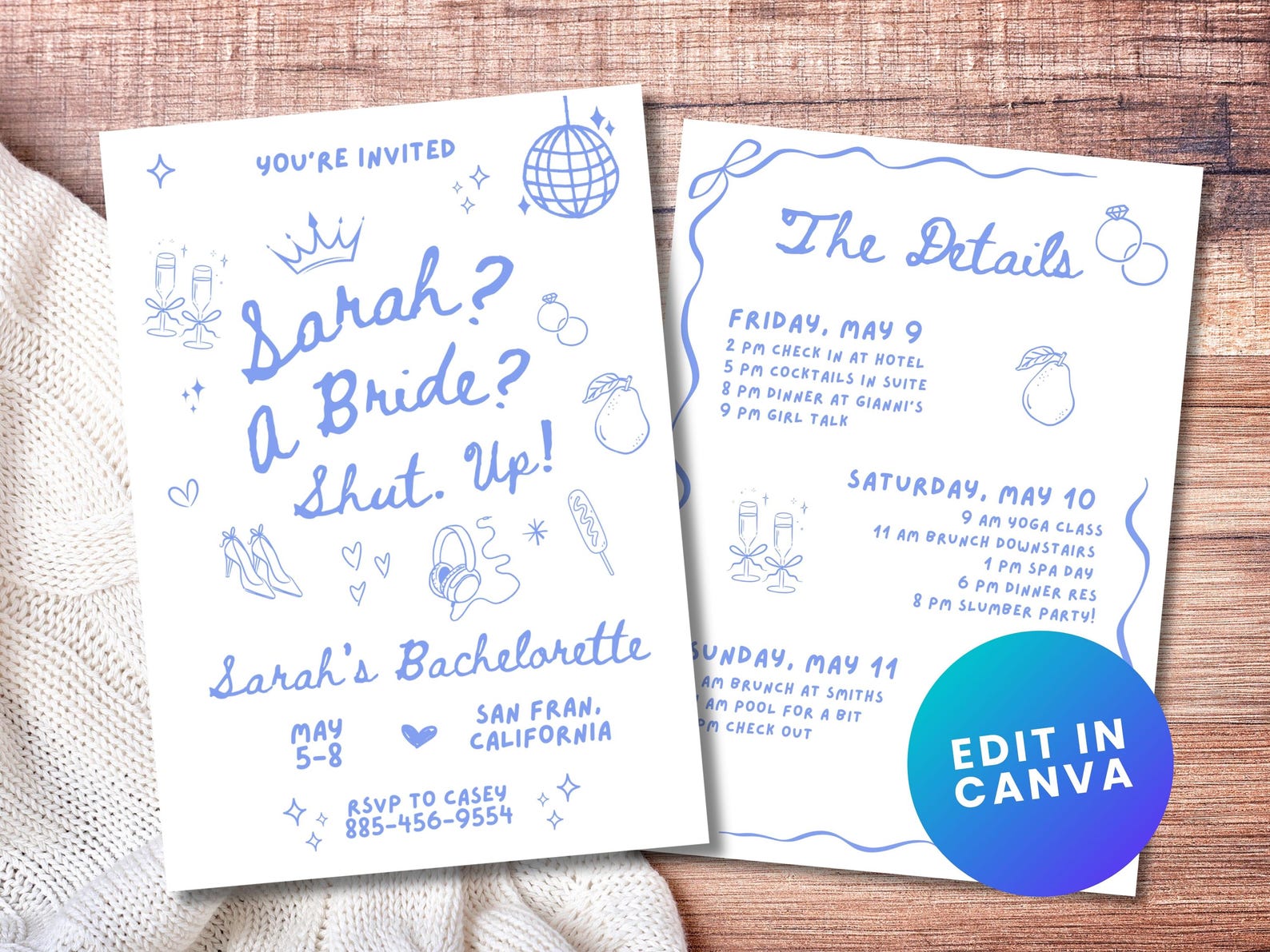 Princess Diaries Bachelorette Party Digital Template Invitation ...