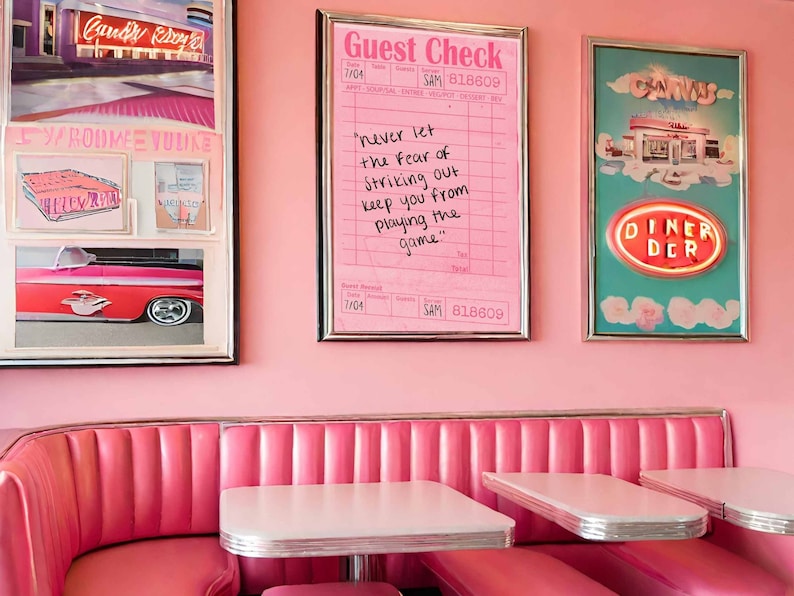 Never Let the Fear of Striking Out Cinderella Story Guest Check Poster ...