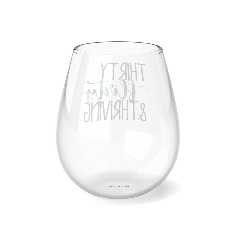 30 Flirty & Thriving Stemless Wine Glass 30th Birthday Birthday Gift ...