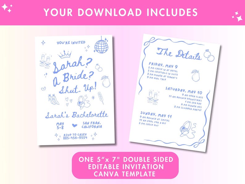 Princess Diaries Bachelorette Party Digital Template Invitation ...