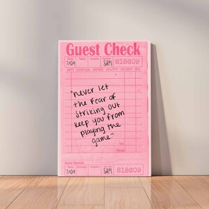 Never Let the Fear of Striking Out Cinderella Story Guest Check Poster ...