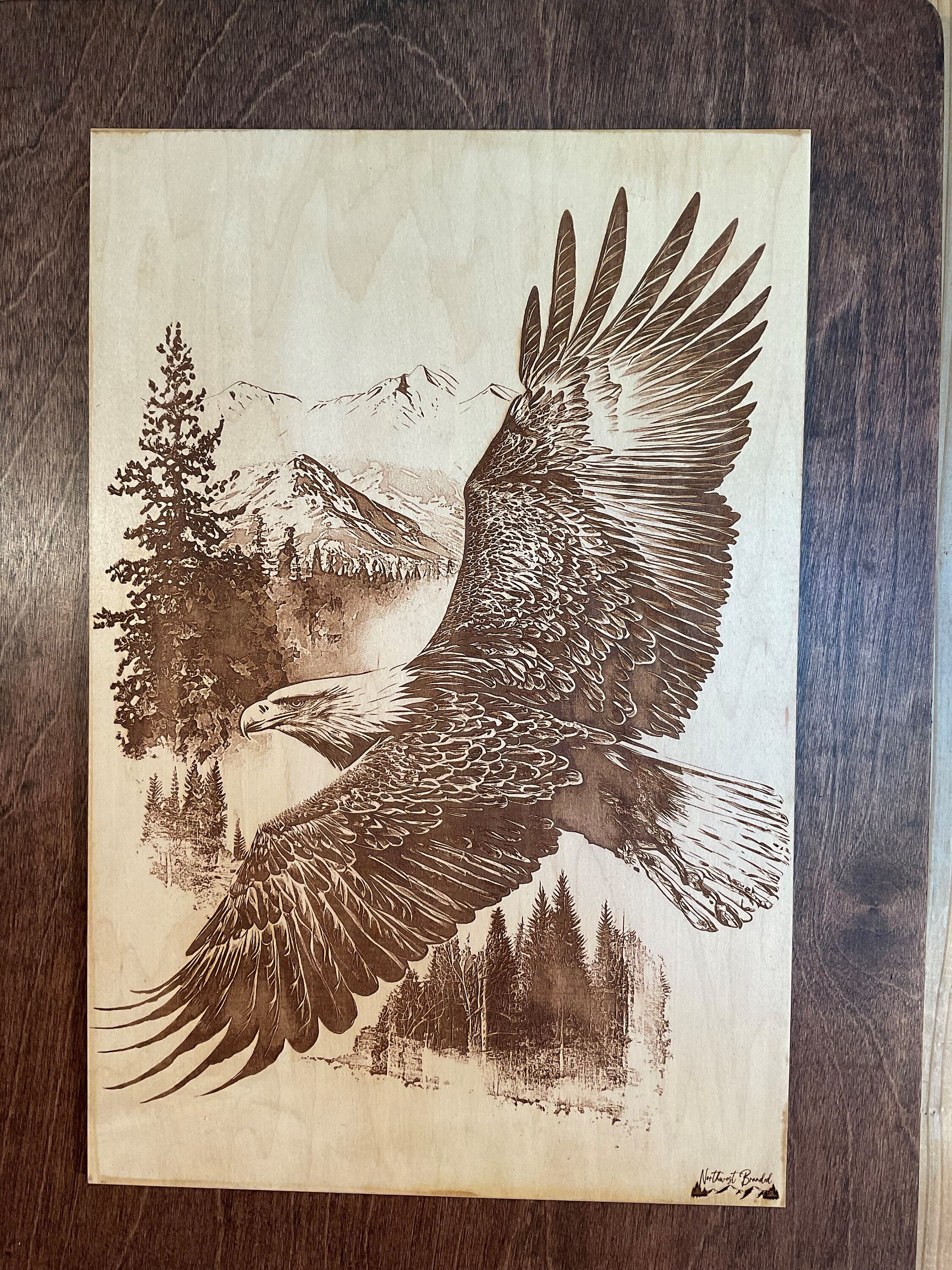 Bald Eagle Laser Engrave PNG: Wildlife Digital Design File - Etsy
