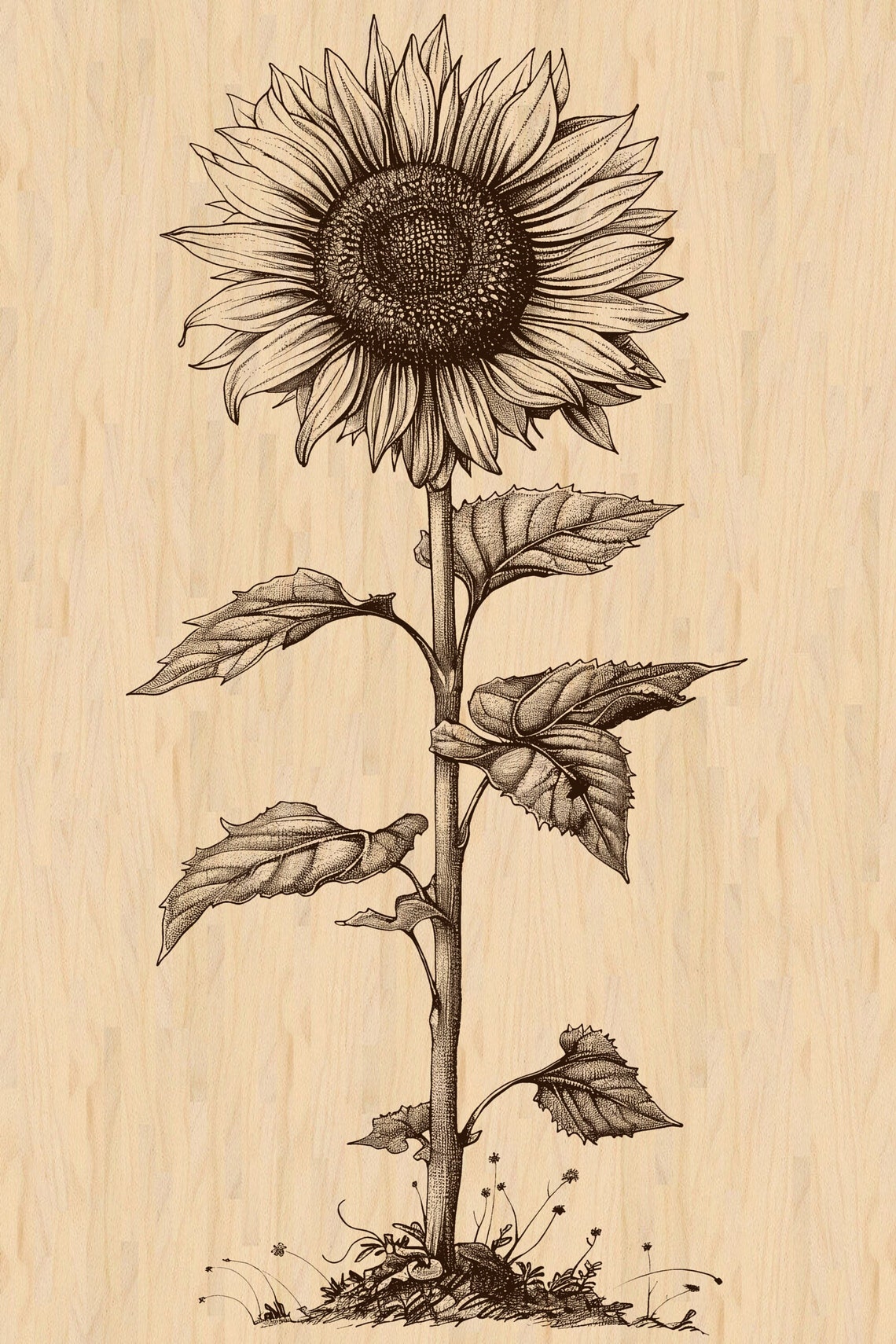 Laser Burn PNG | Sunflower | Flowers | Garden | Engrave | Laser Ready ...
