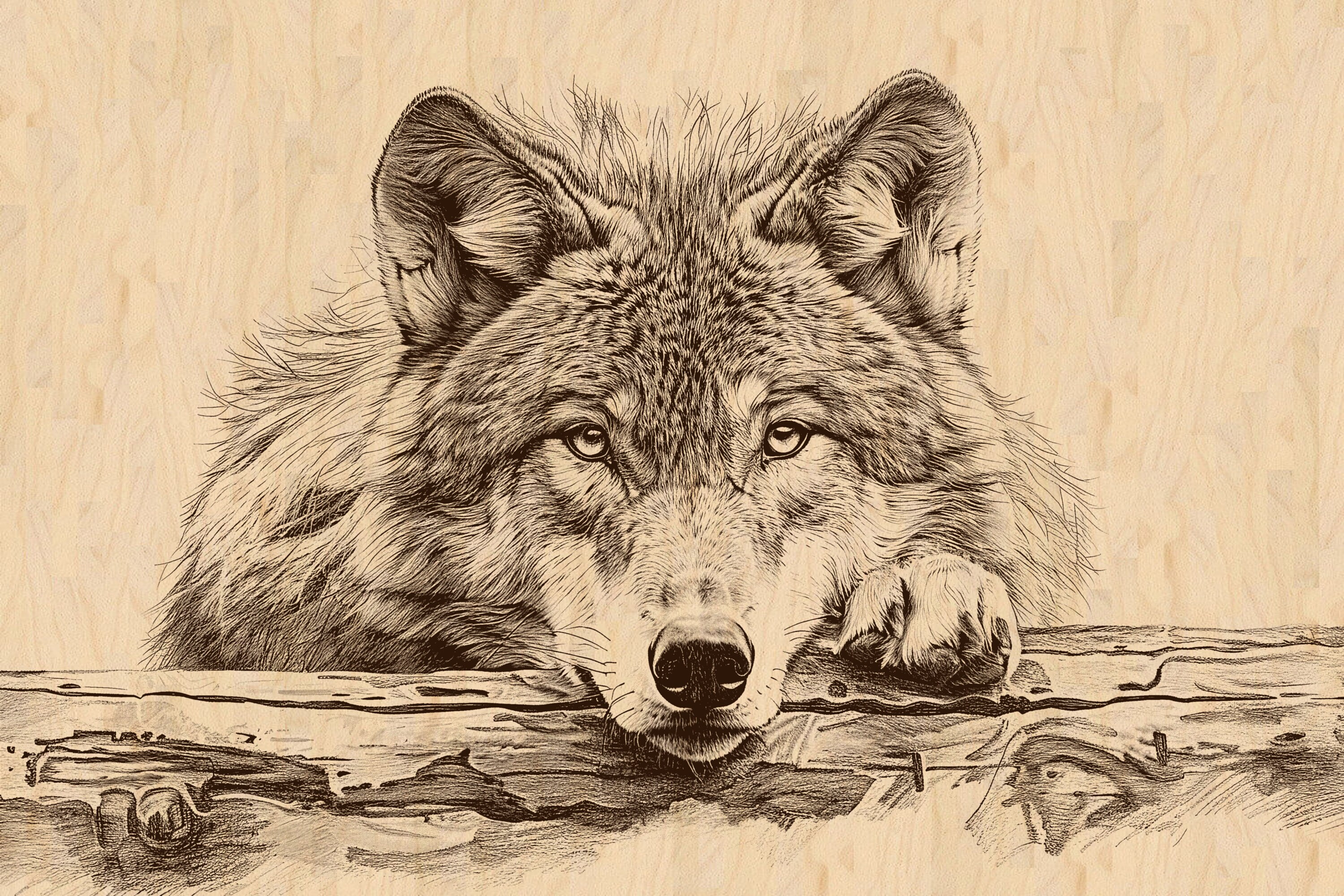 Laser Burn PNG Wolf Wolves Wildlife Engrave Laser Ready Digital Design ...