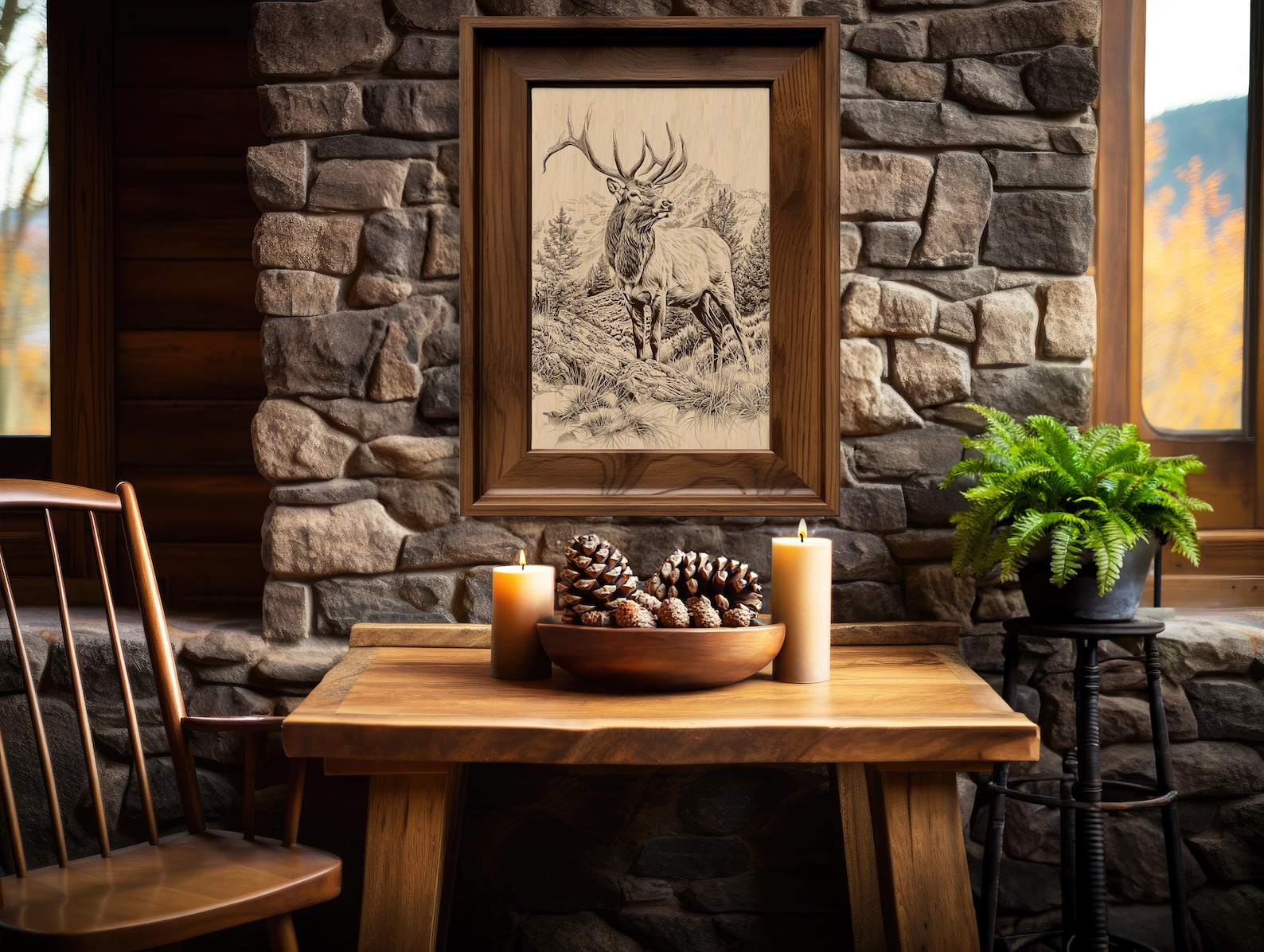 Elk Laser Engraving: Nature Wildlife Art PNG (digital Download) - Etsy