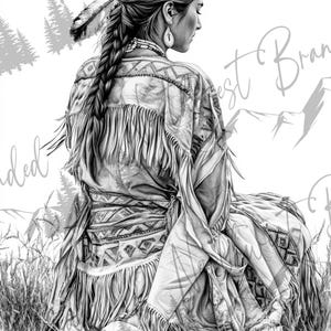 Native American Woman Laser Engraving File, Tribal Portrait PNG ...