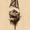 Hawk Laser Engraving Design, Forest Hawk Illustration, Rustic Wildlife ...