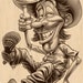 Funny Cowboy Beer Art: Western Caricature Design (digital Download) - Etsy