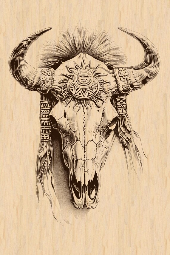 Buffalo Skull Design