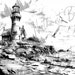 Lighthouse Laser Engraving Design: Coastal Nautical Scene (digital ...