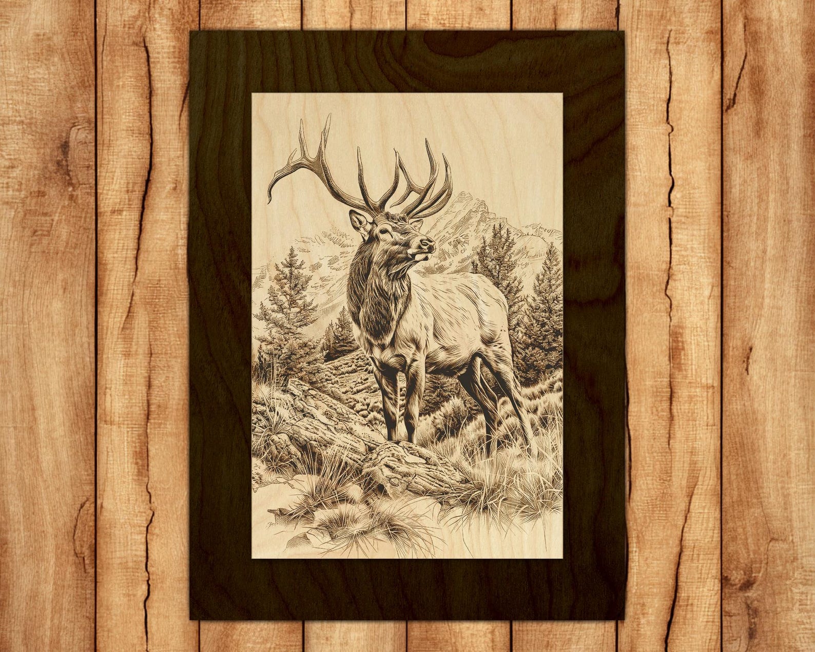 Elk Laser Engraving: Nature Wildlife Art PNG (digital Download) - Etsy