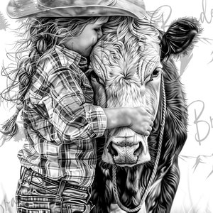 Cowgirl & Cow Laser Engrave PNG: Farm Ranch Art (digital Download) - Etsy